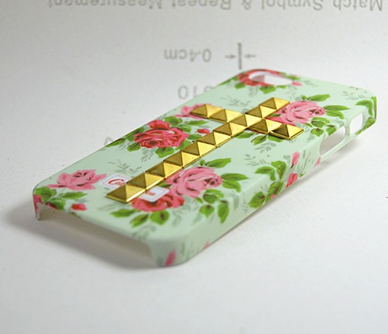 Pastoral Floral Cross Studded Case For Iphone 4 4s,iphone 5 5s ,iphone ...