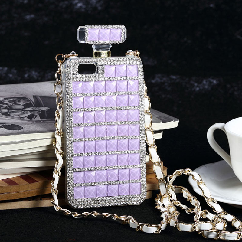White Luxurious Crystal Perfume Bottles Case For Samsung Galaxy S3 S4 ...